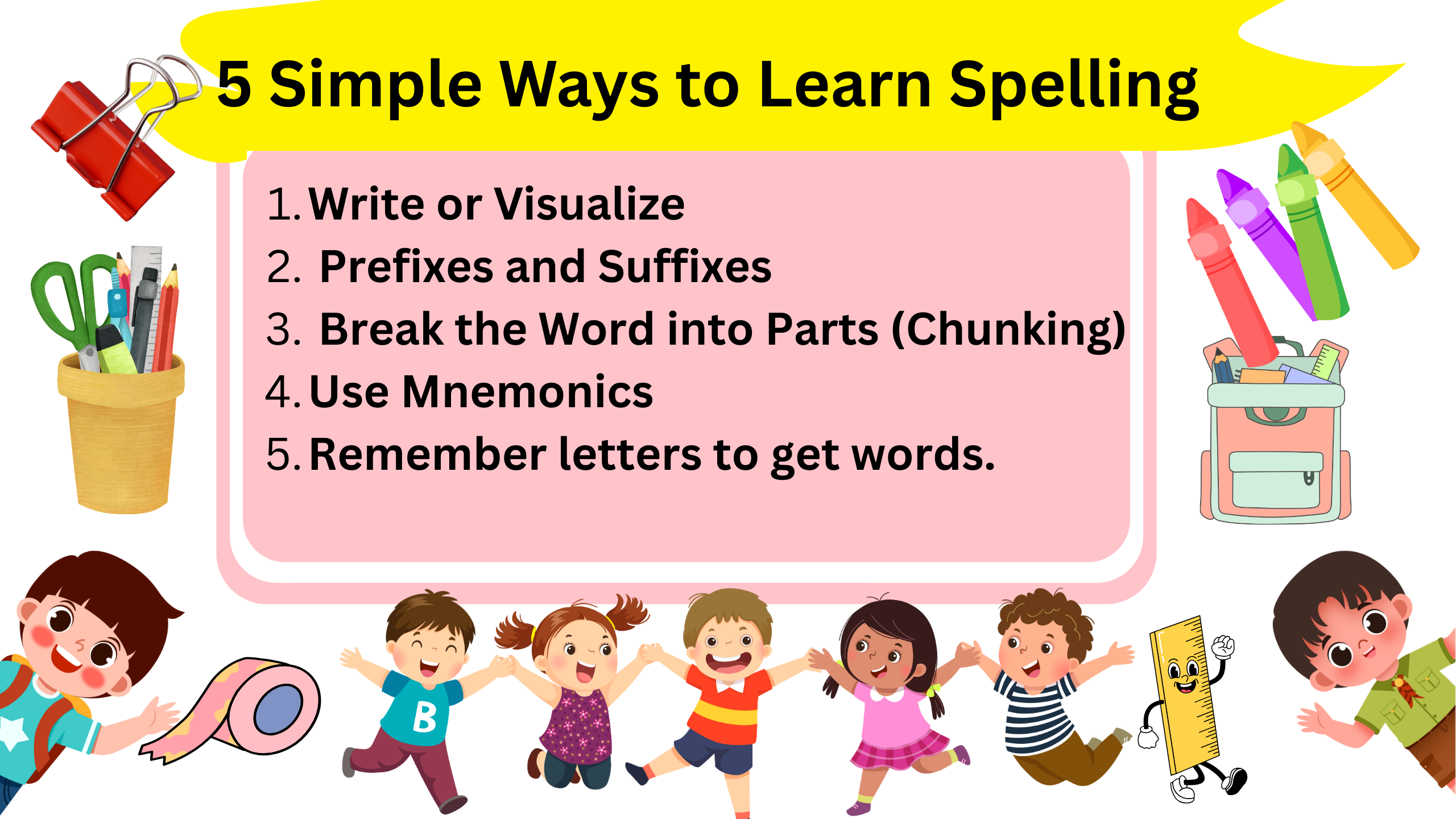 5 Simple Ways to Learn Spelling - English Vedas Blog