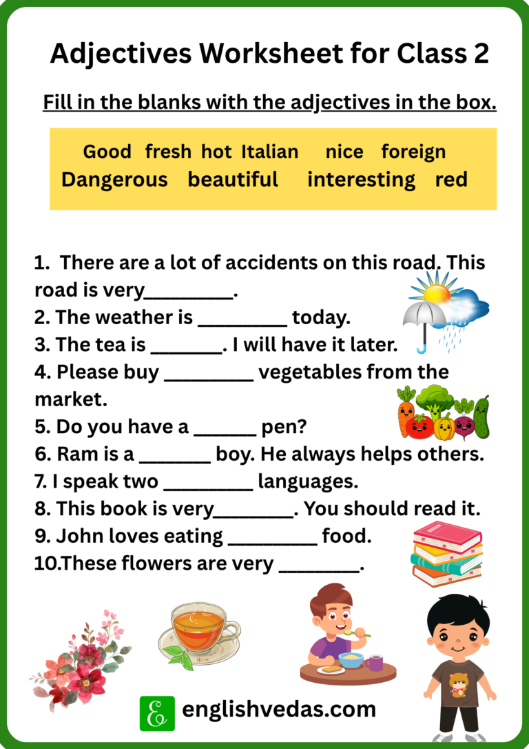 The Adjectives Worksheet for Class 2 That Turns Every Kid into a Word ...