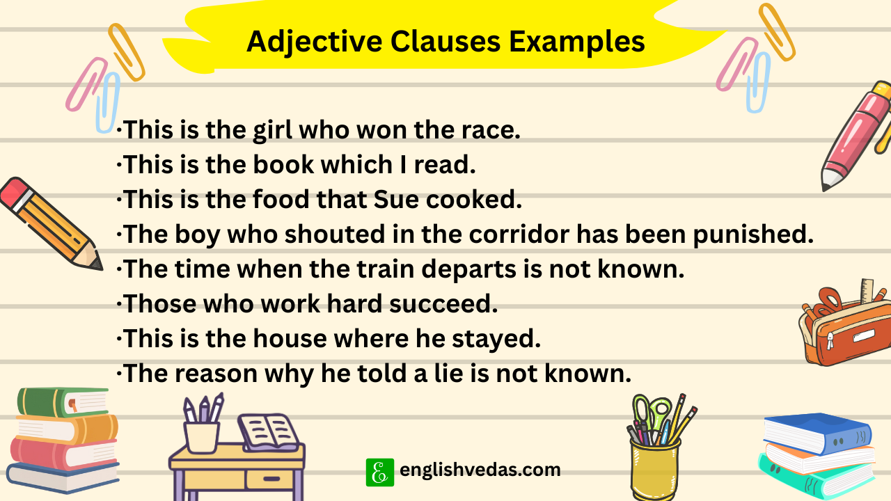 Adjective Clause for Class 8–9 | Examples and Exercises - English Vedas ...